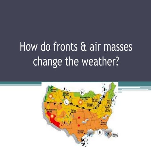 How do fronts and air masses change the weather? | PPTX