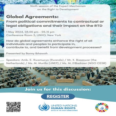 How do global agreements enhance the right of all individuals and ...