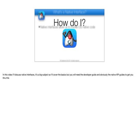How do I - Create a Native Interface - Transcript.pdf