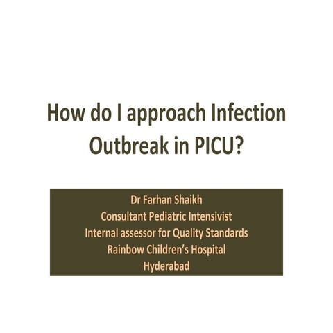 approaching infection outbreak in picu | PPT