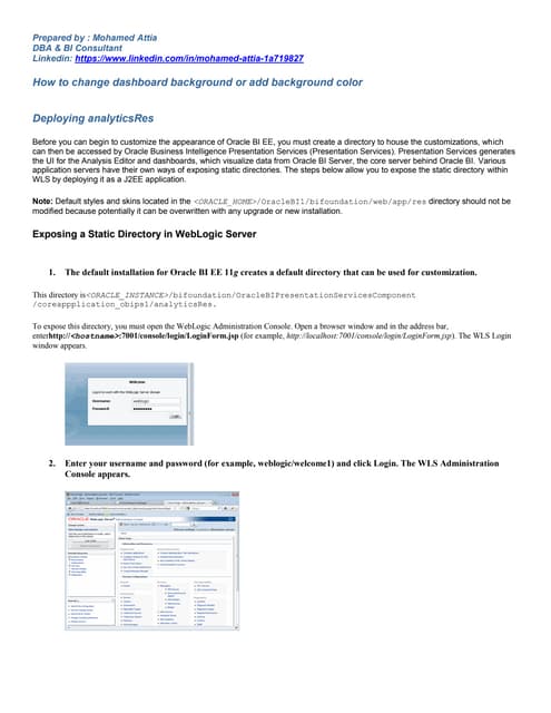 OBIEE: How to change dashboard background color or add background image ... OBIEE: How to change dashboard background color or add background image ...