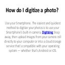 How do I digitize a photo? | PPTX