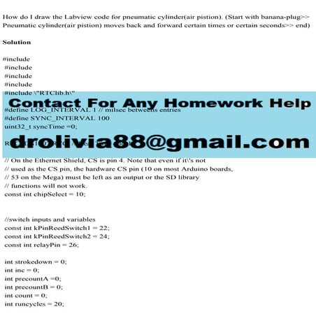 How do I draw the Labview code for pneumatic cylinder(air pistion). .pdf