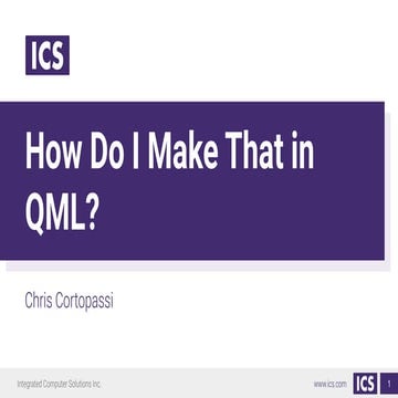 How Do I Make That in QML? | PPT