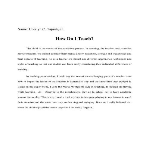 How do i teach | PDF