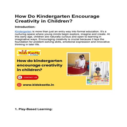 How Do Kindergarten Encourage Creativity in Children.docx