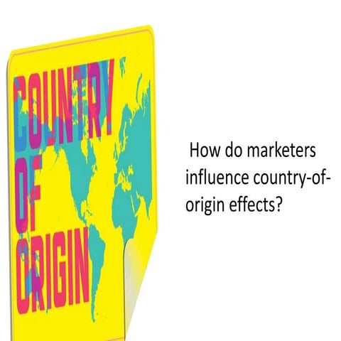 How do marketers influence country of-origin effects | PPTX