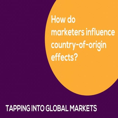 How do marketers influence country of-origin effects? | PPTX | Business ...