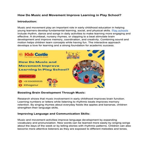 How do Music and Movement Improve Learning in Play School.docx