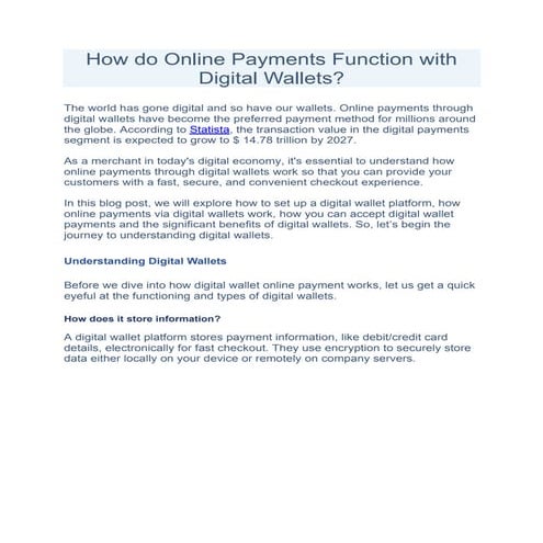 How do Online Payments Function with Digital Wallets.pdf