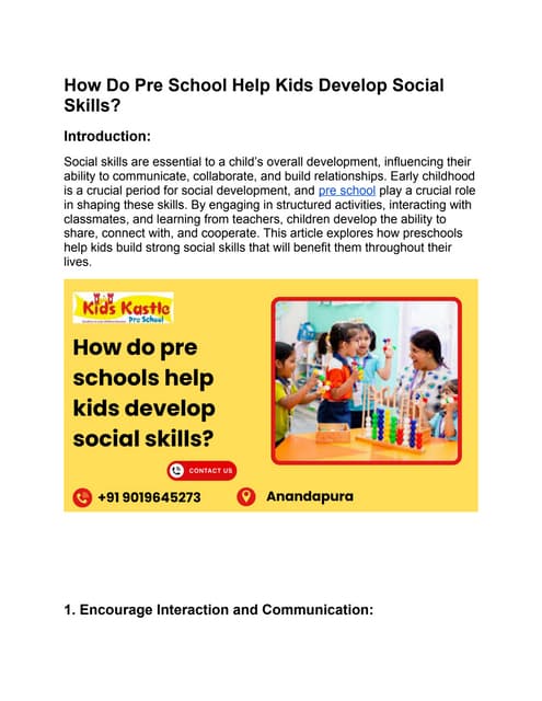 Children and Play: Role of Play in Early Childhood | PPT