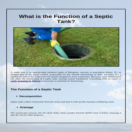 How Do Septic Tanks Work | PDF