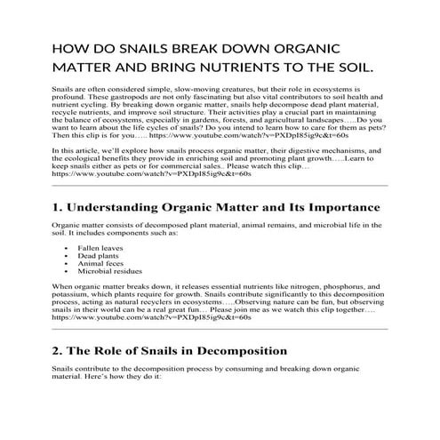 DO SNAILS CRAWL OR SLITHER.EXPLAIN WITH EVIDENCE. | DOCX