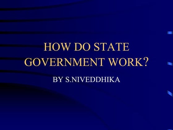 How State Government Works (Grade 7 - Civics) | PPSX | Elections | Politics