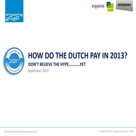 How do the dutch pay in 2013 | PDF