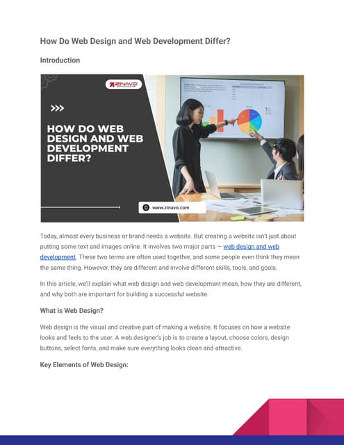 Our Web Development Process in Zinavo - Infographics | PDF