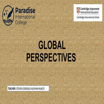 HOW DO WE KNOW THINGS GLOBAL PERSPECTIVES | PPTX