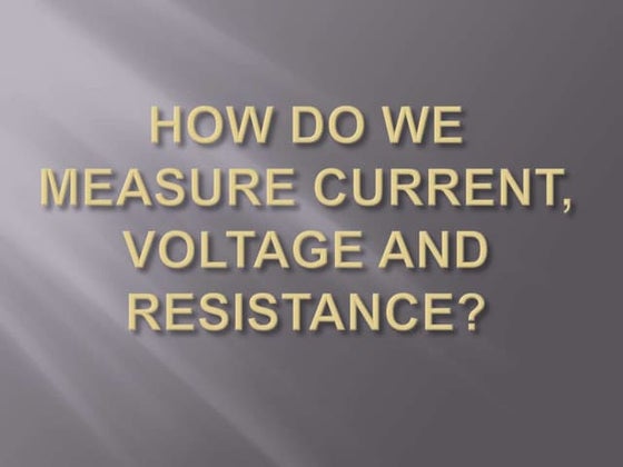 Electrical symbols | PPTX | Physics | Science