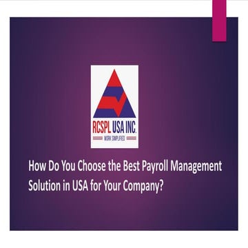 How Do You Choose the Best Payroll Management Solution in USA for Your ...