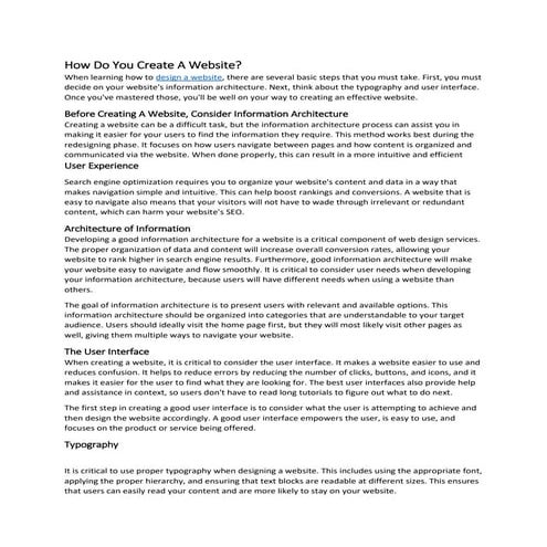 How Do You Create A Website pdf How Do You Create A Website pdf