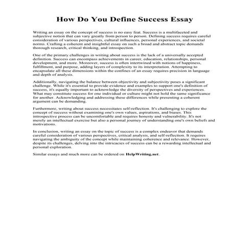 How Do You Define Success Essay.pdf