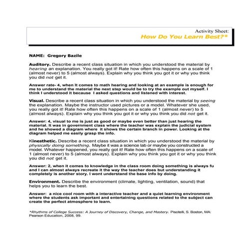 How do you learn best | PDF