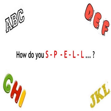How do you spell...? Objects and thingss | PPT