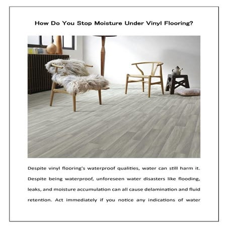 How Do You Stop Moisture Under Vinyl Flooring? | PDF