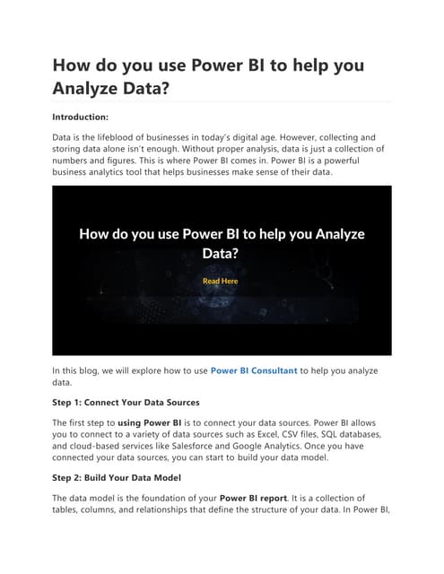 Captivating Audiences with Power BI Dashboards | DOCX