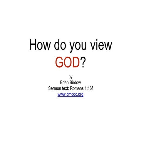 How do you view god | PPT