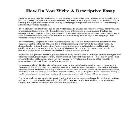 How Do You Write A Descriptive Essay.pdf