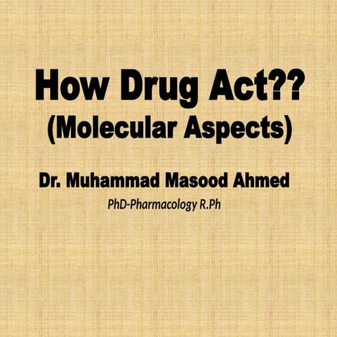 How Drug Act, Basics of Molecular Pharmacology.pptx