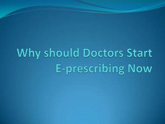 What is e prescribing | PPT