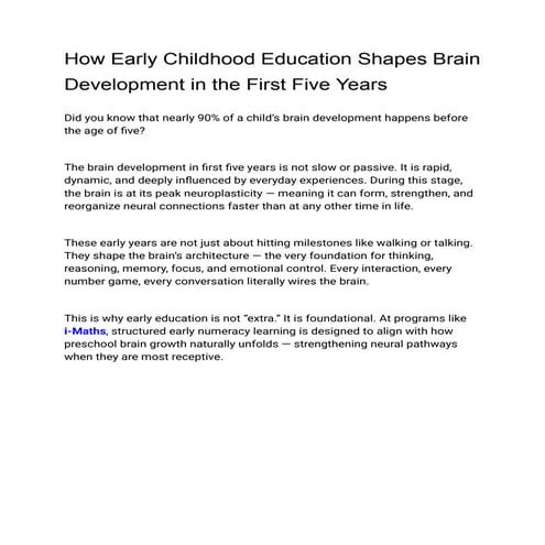 Early brain development | PPTX