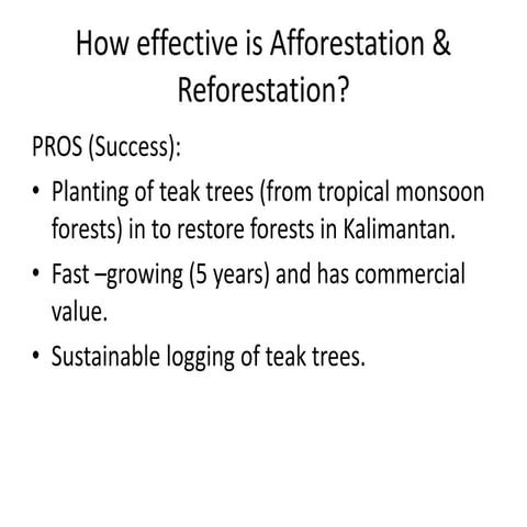 How effective is afforestation & reforestation | PPT