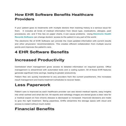 E-Clinics Presentation | PDF