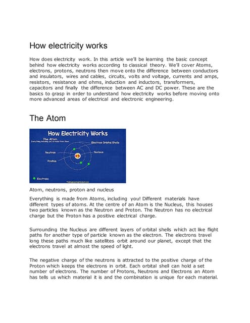 Electricity & electric circuits | PPT
