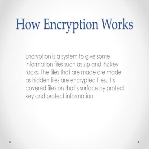 How encryption works | PPT