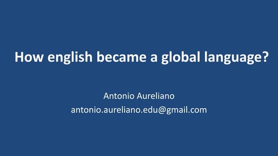 English As A ‘World Language’ | PPT | Education