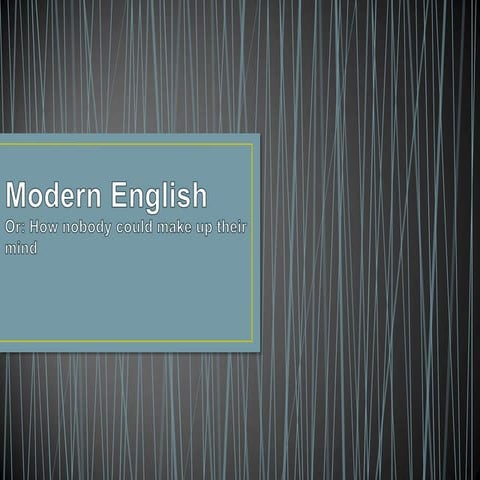 Early modern english