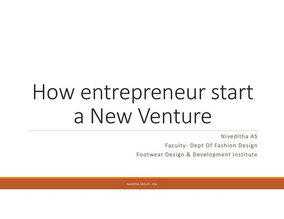 New Venture Meaning and Features & Opportunity Identification.pptx ...