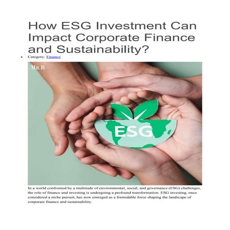 ESG Explained - Introduction | PDF