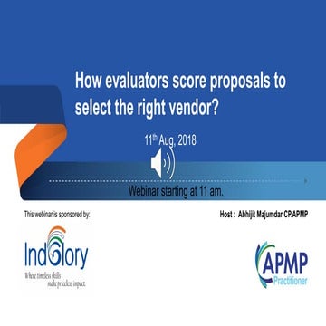 How evaluators score proposals to select the right vendor. | PPT