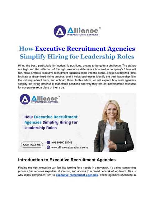 Unveiling effective Leadership Hiring Techniques | PDF