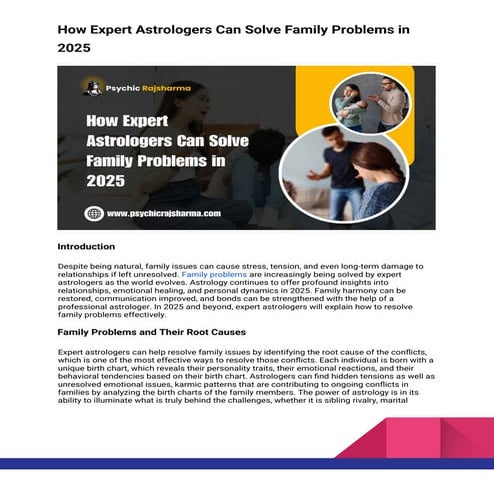 How Expert Astrologers Can Solve Family Problems in 2025.docx