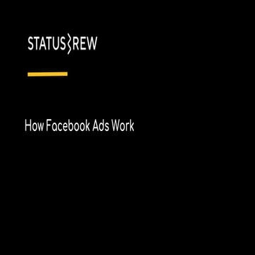 How Facebook Ads Work Pptx