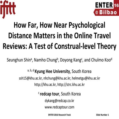 How far how near psychological distance matters in the online travel ...