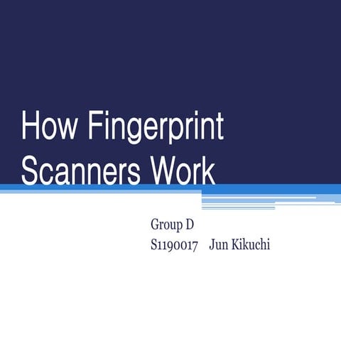 How fingerprint Works | PDF | Technology & Computing