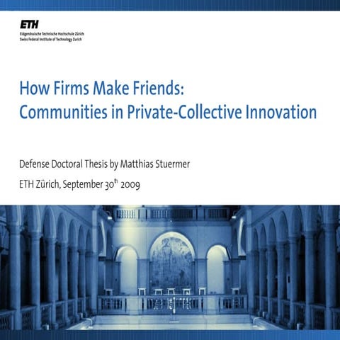 How Firms Make Friends: Communities in Private-Collective Innovation | PDF | Social Networking ...