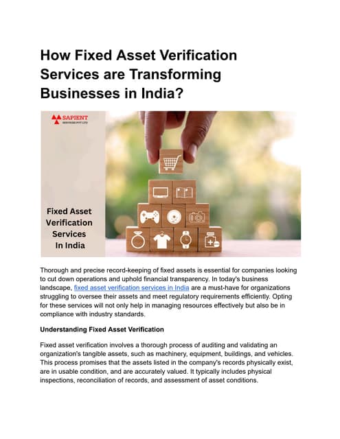 Physical verification of asset | PPTX